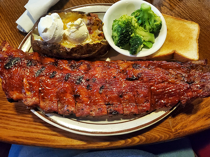 These ribs don't just fall off the bone &ndash; they release with perfect tension, their lacquered exterior giving way to juicy meat that's worth the sticky fingers.