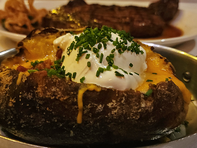 Not just any baked potato &ndash; this is potato nirvana. Loaded with cheese, sour cream, chives, and enough comfort to make your grandmother jealous.