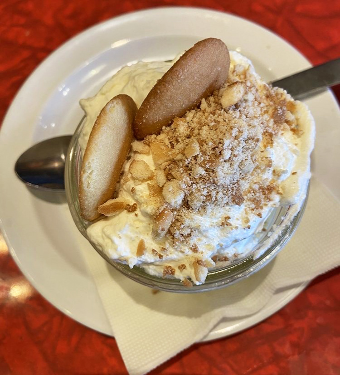 Banana pudding that would make your grandmother both jealous and proud. Those Nilla wafers aren't just garnish&mdash;they're essential architecture.