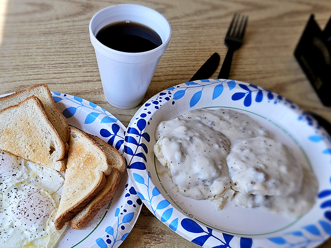 Biscuits and gravy that would make your grandmother both jealous and proud. Comfort food that hugs you from the inside out.
