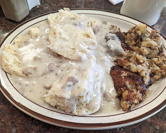Biscuits and gravy: the breakfast equivalent of a warm hug from your favorite grandparent, comforting and completely unpretentious.