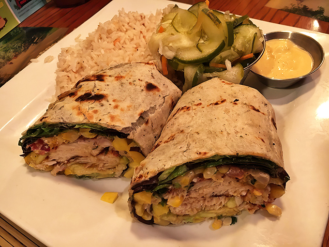 This wrap isn't just lunch&mdash;it's a portable vacation. Rice, veggies, and fish in perfect harmony, like a Beach Boys song for your taste buds.