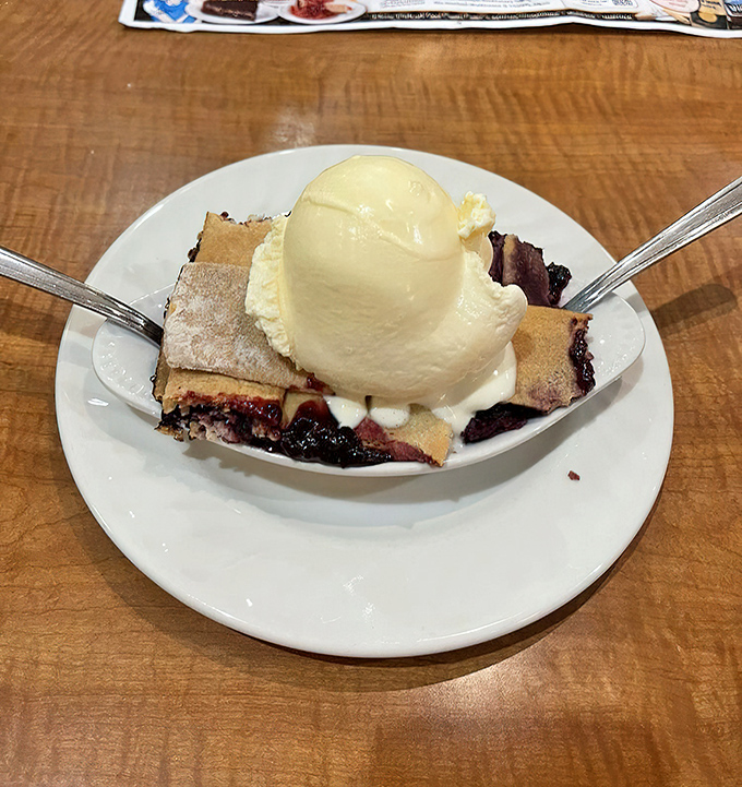 Boysenberry cobbler &agrave; la mode &ndash; proof that California's fruit bounty can be transformed into something that makes ice cream feel like it finally found its soulmate.