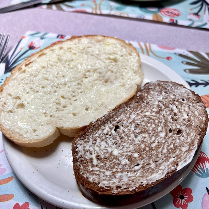 Simple, honest bread that knows its job isn't to be fancy, but to soak up every last drop of that magnificent sauce.