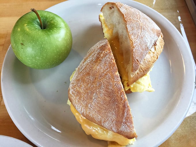 This breakfast sandwich proves that eggs and bread aren't just morning staples&mdash;they're soulmates that found each other at Rocket Baby.