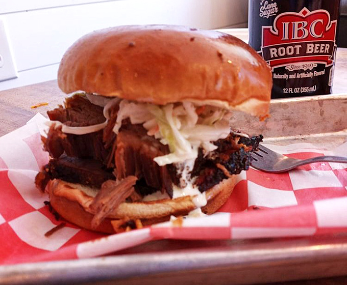 The brisket sandwich&mdash;where pillowy bun meets smoky meat in a romance that puts most rom-coms to shame.