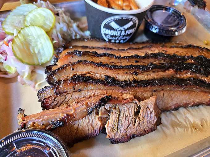 Behold the brisket&mdash;that perfect pink smoke ring isn't just for show. It's the barbecue equivalent of a Michelin star.