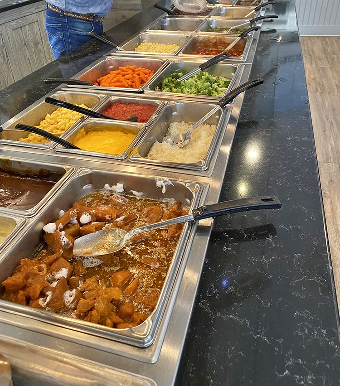 The buffet spreads out like a Pennsylvania Dutch fever dream &ndash; everything from sweet carrots to candied yams awaits your plate.