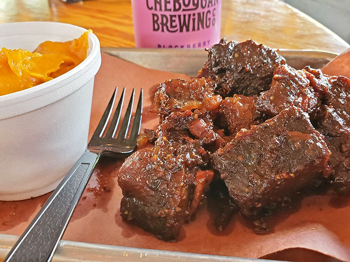 Burnt ends&mdash;the BBQ equivalent of striking gold. These glistening morsels of brisket have been kissed by smoke and time, creating flavor bombs.
