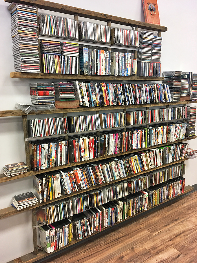 The media wall that would make any collector weep with joy &ndash; alphabetized CDs and DVDs waiting to fill the entertainment void streaming services can't satisfy.