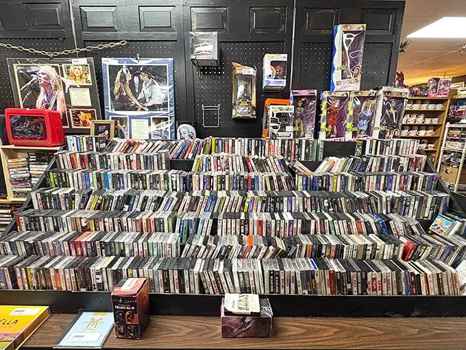 The motherlode of VHS nostalgia. Before streaming, we rewound&mdash;and this wall of cassettes is a monument to movie nights past.