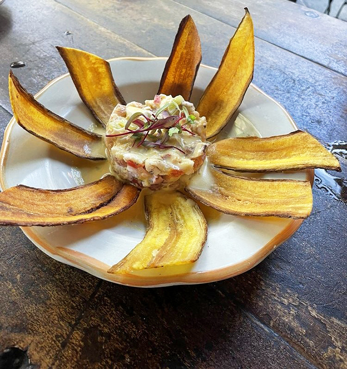 Fresh seafood swimming in citrus and mango cream&mdash;this isn't your average ceviche, it's a Caribbean vacation in a bowl.