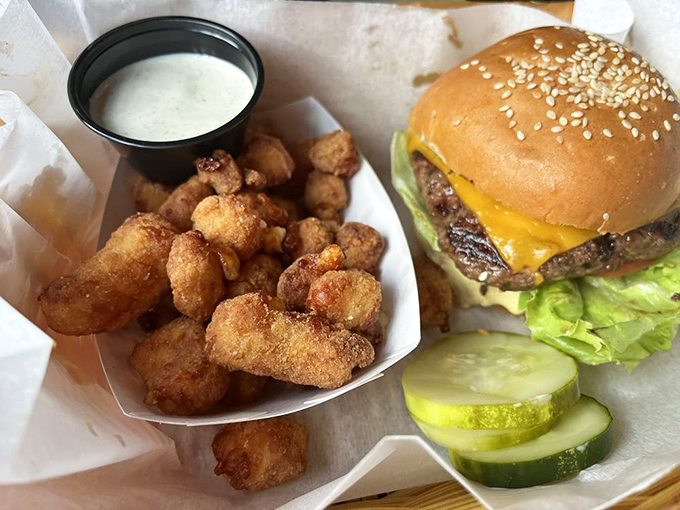 The dynamic duo that's changed more lives than therapy &ndash; a perfect burger and those legendary cheese curds, together at last.
