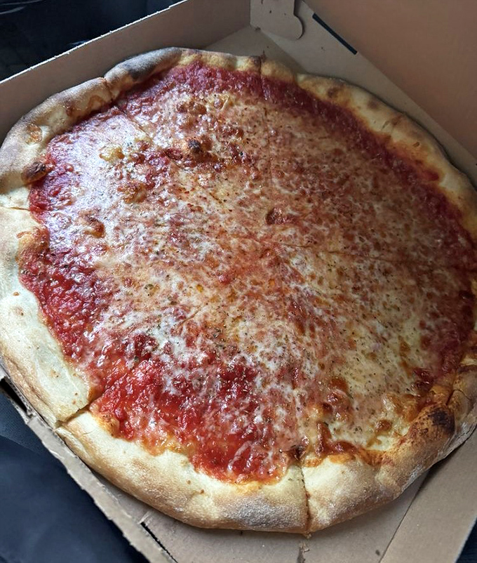 The classic cheese pie&mdash;proof that perfection doesn't need to be complicated. That crust has the kind of character Hollywood actors spend years trying to develop.