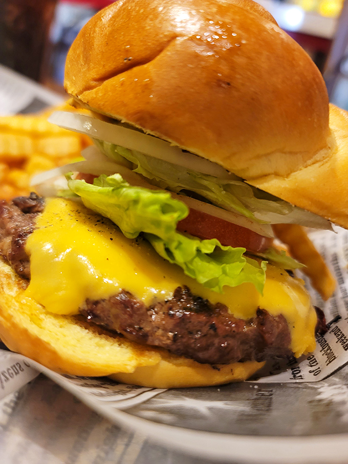 Behold, the cheeseburger of your dreams&mdash;where the cheese cascades down the patty like a yellow waterfall of happiness.