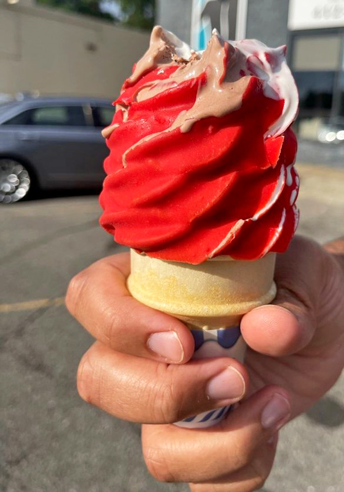 That red twist cone isn't just ice cream&mdash;it's a childhood memory you forgot you had, suddenly brought back in technicolor glory.