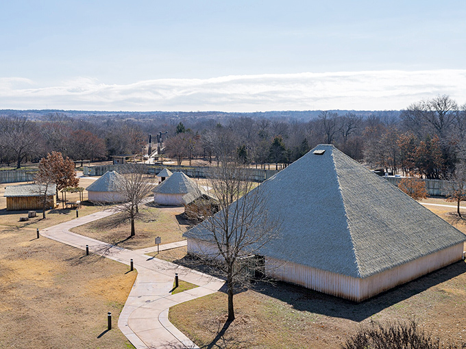These traditional structures at the Chickasaw Cultural Center offer fascinating glimpses into indigenous history without the tourist-trap prices.