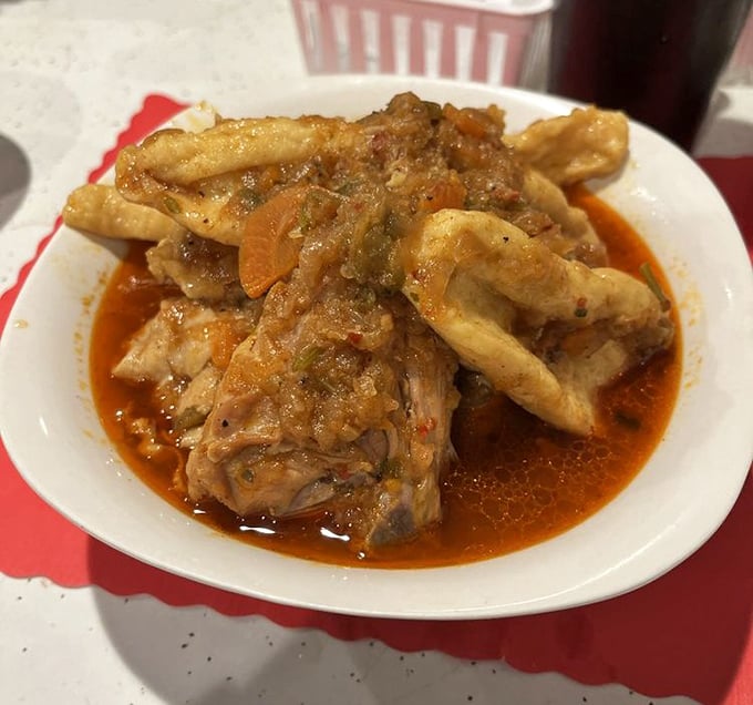 Chicken paprikash that would make a Hungarian weep with joy. The sauce alone deserves its own fan club and commemorative t-shirt.