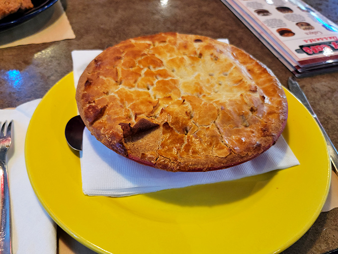 Golden-crusted chicken pot pie that looks like it should be in a museum of comfort food masterpieces. Grandma would approve—and be a little jealous.