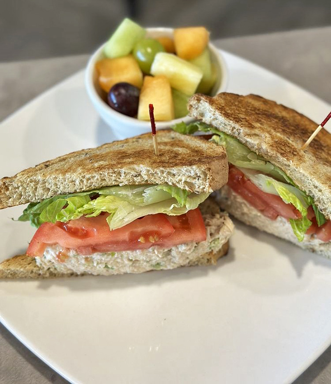 Sometimes simplicity wins the day &ndash; a classic sandwich with fresh ingredients and a side of fruit proves that lunch at a breakfast joint deserves equal billing.