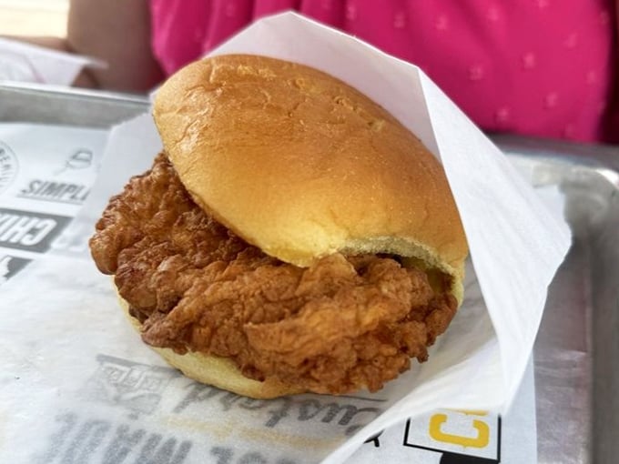The perfect chicken sandwich doesn't exi&mdash; Oh wait, there it is, peeking out from that wrapper like it knows exactly what it's doing to my willpower.
