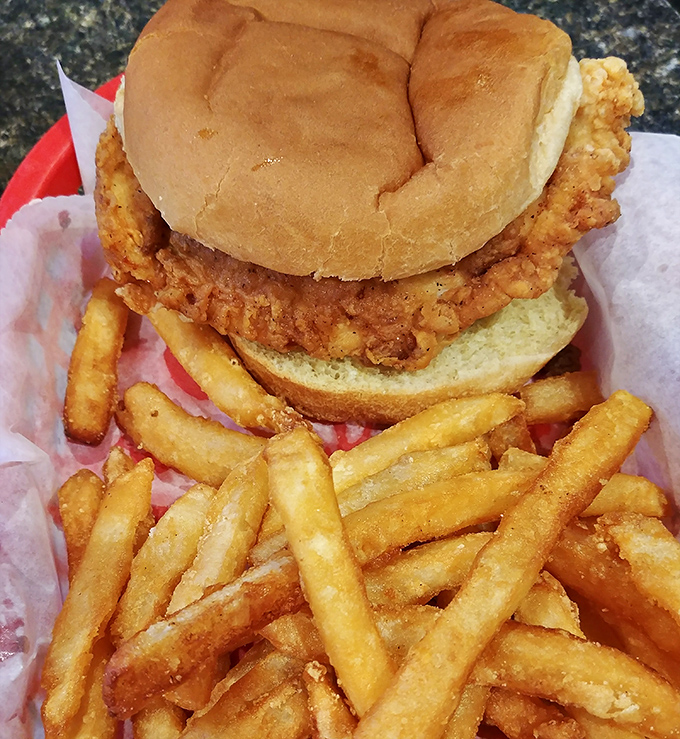 When your fried chicken breast needs its own zip code, you know you're dealing with people who understand proper portion sizes.
