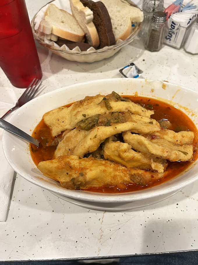 Chicken paprikash proving that Barberton knows its way around more than just fried delights.
