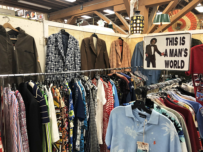 "This Is A Man's World" indeed—if that world includes pattern-clashing sport coats that would make your grandfather both proud and slightly embarrassed.