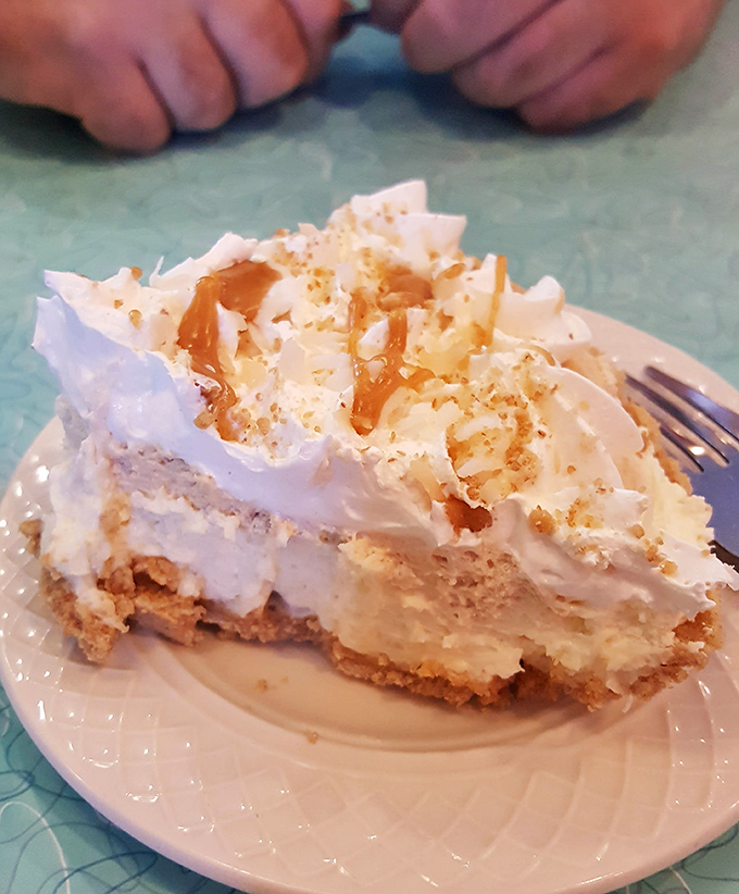 This coconut cream pie doesn't just end a meal &ndash; it's the grand finale that makes you forget everything else.