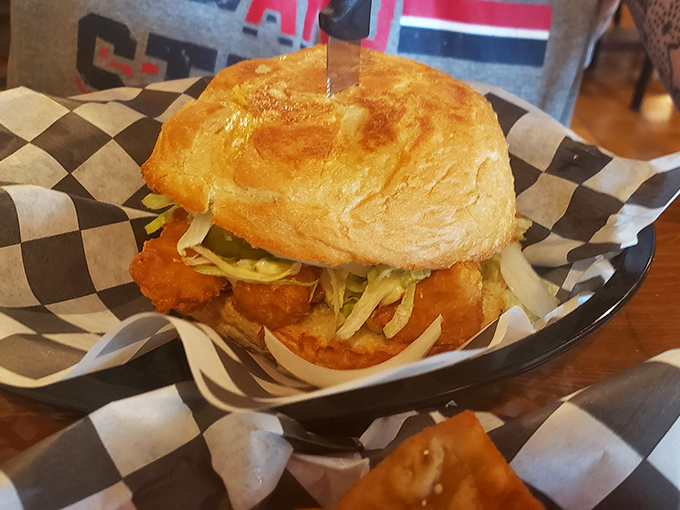 A sandwich that requires both hands and possibly a backup napkin shirt&mdash;the way all truly worthwhile sandwiches should be constructed.