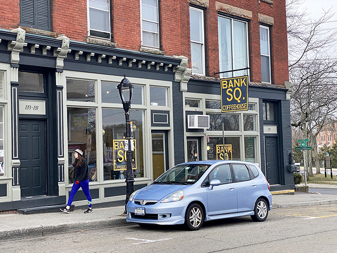 Bank Square Coffeehouse isn't just about caffeine&mdash;it's Beacon's living room where retirement conversations flow as smoothly as their locally-roasted brews.