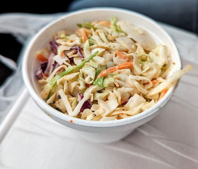 Cole slaw that actually earns its place on the plate instead of just taking up space.