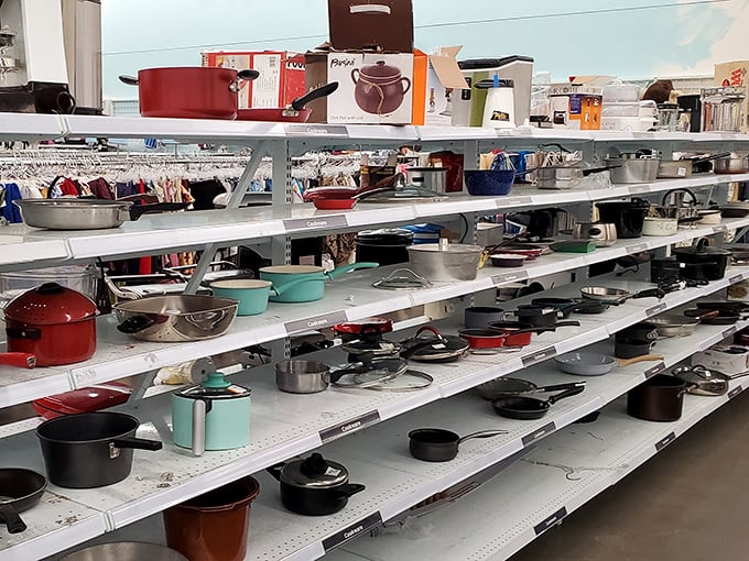 Cookware heaven for aspiring chefs and kitchen experimenters&mdash;that red Dutch oven has stories to tell about someone else's Sunday roasts.