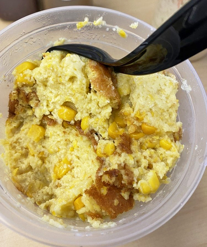 Corn pudding that makes you question why you've wasted time on lesser side dishes. Those kernels are having the spa treatment of their lives.