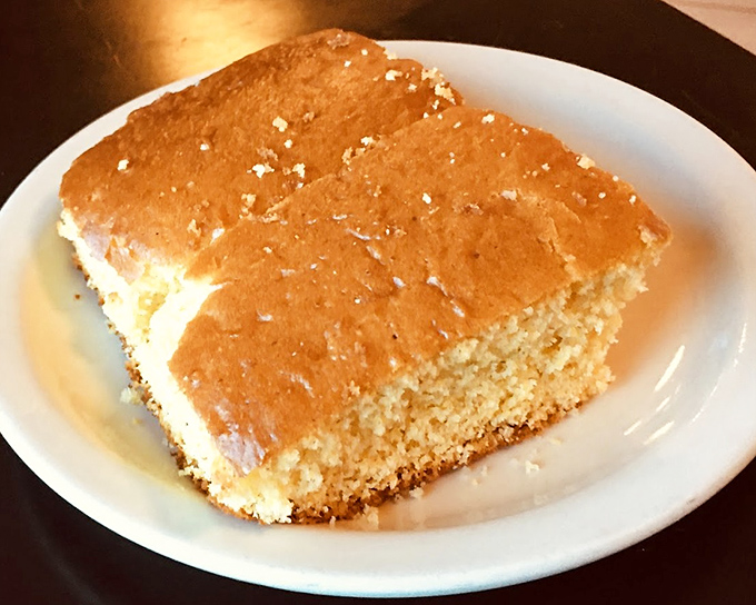 Golden cornbread that crumbles just right, because even the sides deserve star treatment at this place.