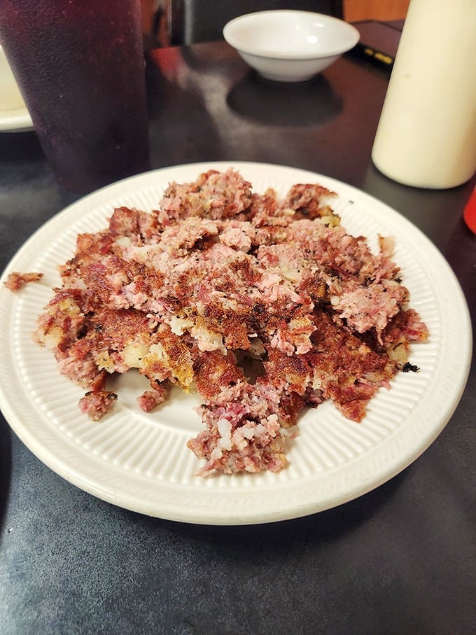 Corned beef hash that would make your grandmother jealous. Crispy edges, tender centers—the breakfast of Cleveland champions.
