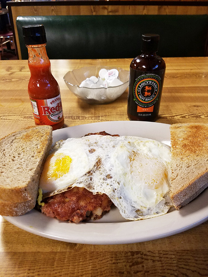 The legendary corned beef hash&mdash;where eggs and toast frame the star of the show like the masterpiece it truly is.
