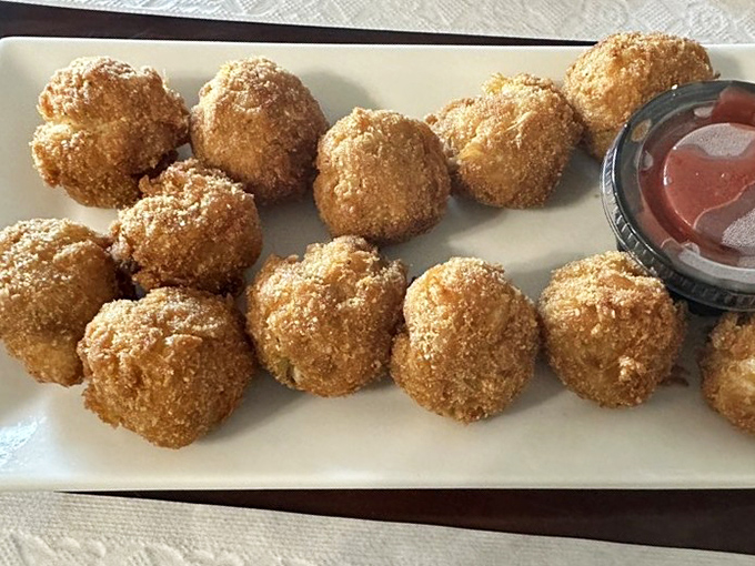 These golden-fried crab balls are the Eastern Shore's answer to donut holes&mdash;except these spheres of happiness are packed with sweet Maryland crab meat.