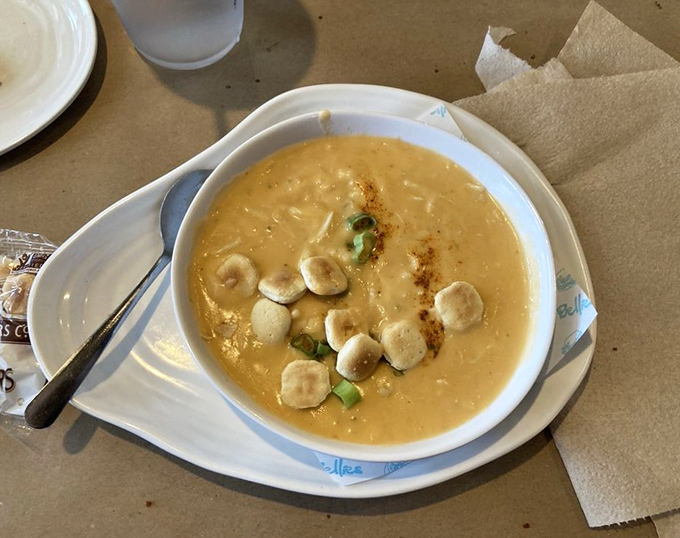 This crab bisque doesn't just warm your stomach &ndash; it hugs your soul with chunks of real crab floating like delicious little life rafts.