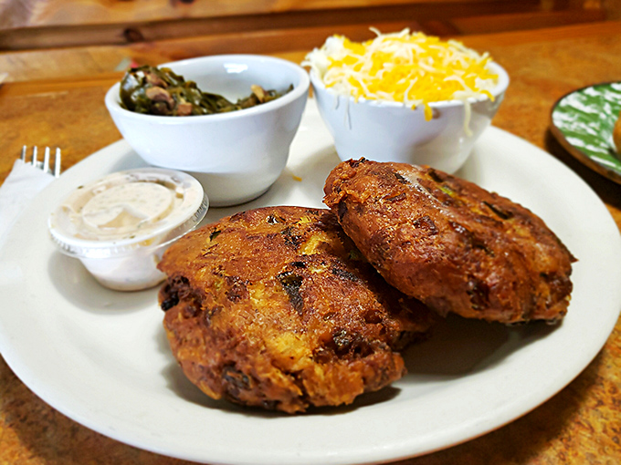 Crab cakes that don't skimp on the crab &ndash; a refreshing concept in a world of breadcrumb-heavy imposters. Florida's coastal bounty at its finest.