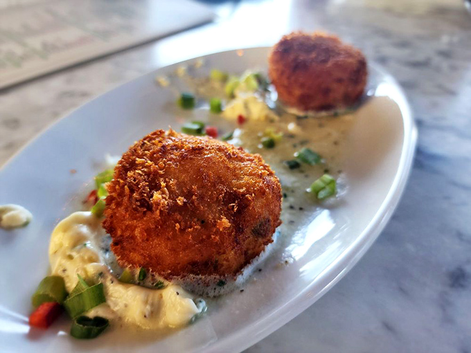 These crab cakes are what other crab cakes see in their dreams &ndash; mostly crab, minimal filler, and a golden crust that audibly crackles when your fork breaks through.