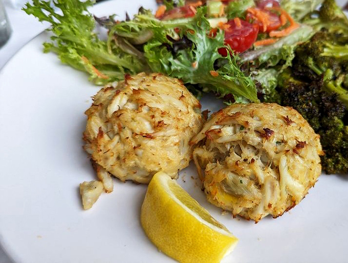 These golden crab cakes are what Maryland dreams are made of&mdash;all meat, no filler, and enough flavor to make you consider moving to Delaware.