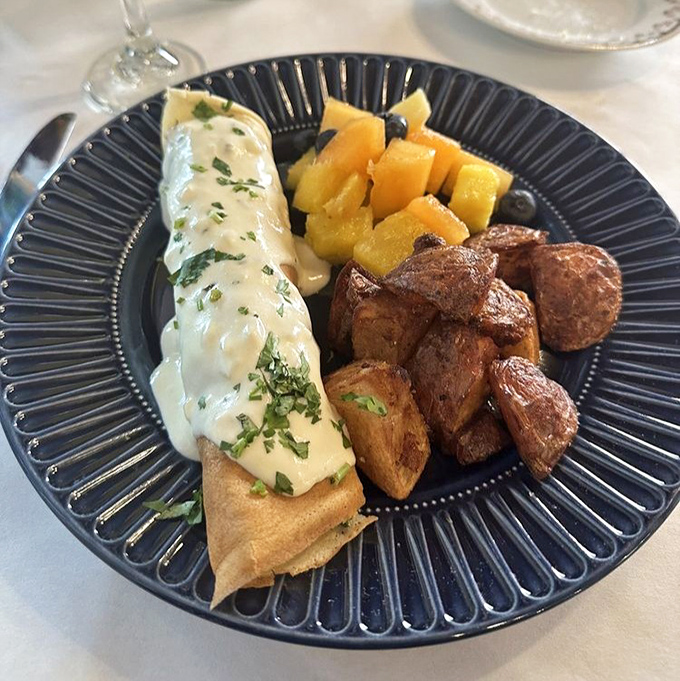 The crepe Bretonne proves that France and Virginia can be very good neighbors on the same plate.