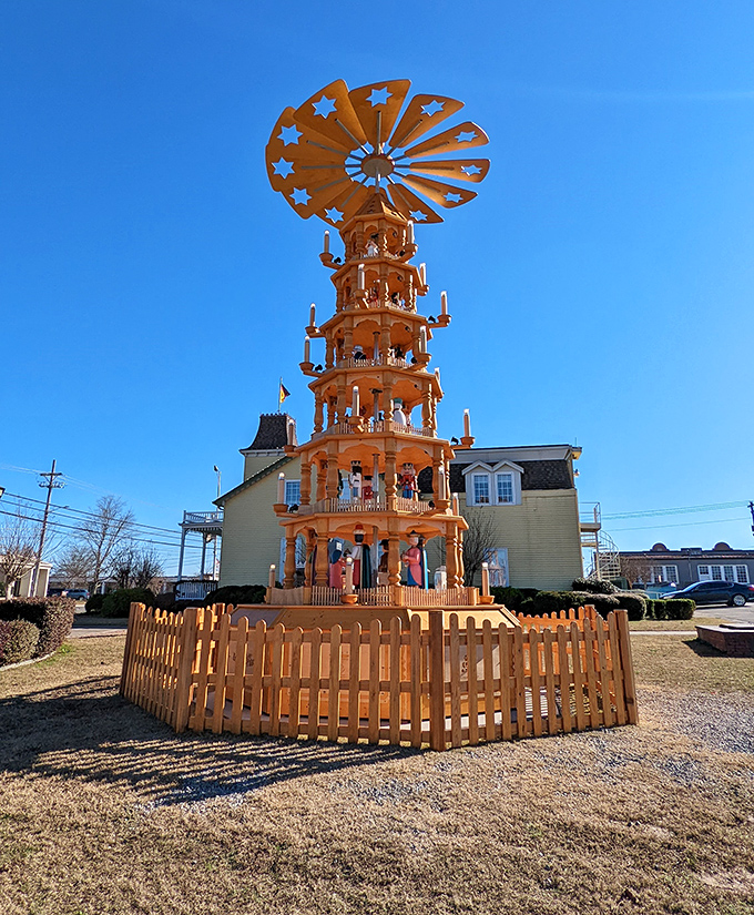 This wooden Christmas pyramid brings a touch of German heritage to Cullman's seasonal celebrations&mdash;a spinning delight that would make the town's founders proud.