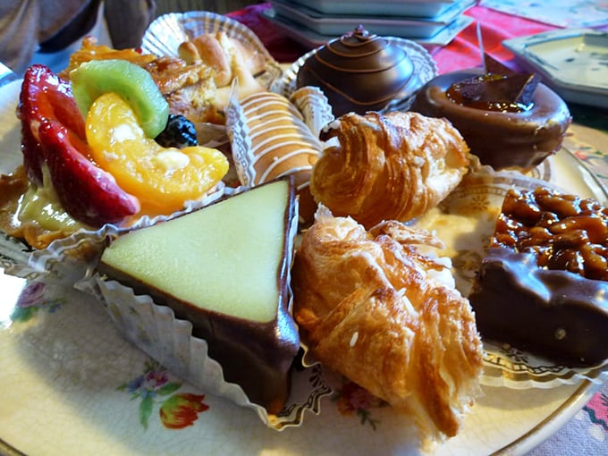 A plate of Danish pastries that would make your willpower crumble faster than the delicate layers between your fingers.