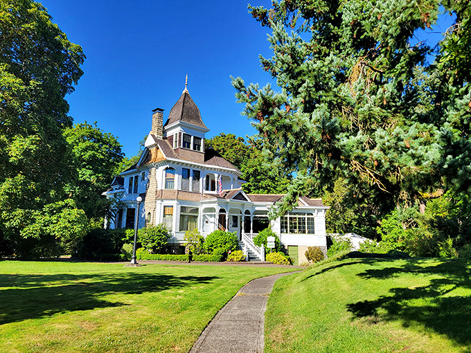 Deepwood Museum's gardens whisper secrets about when people had time to actually tend roses properly.