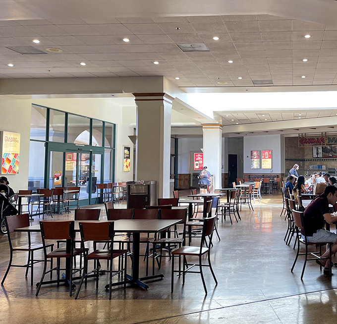 The food court: civilization's greatest achievement &ndash; a place to rest weary shopping legs while contemplating your next retail conquest.