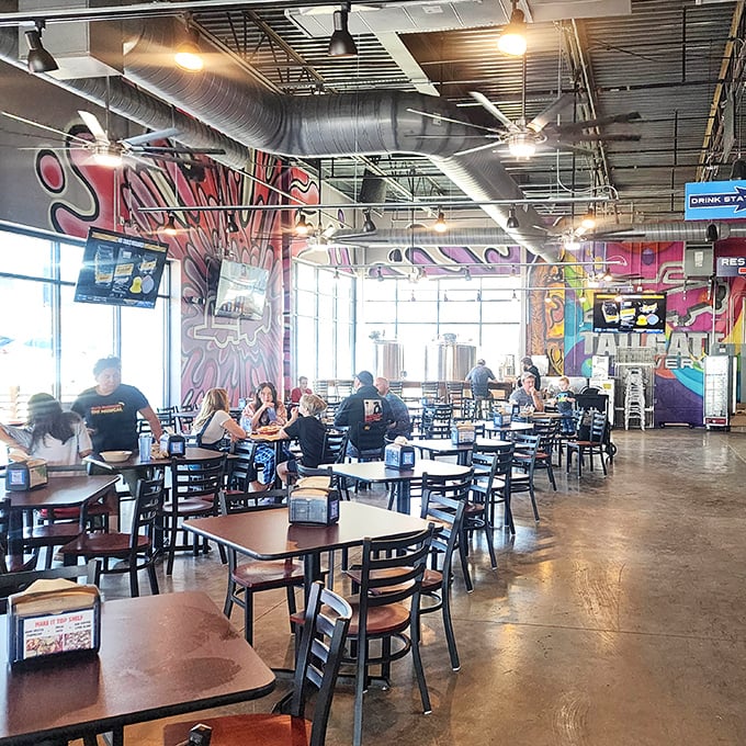 Refuel and regroup in this vibrant food court where the decor is as energetic as the shoppers after finding their first big bargain.