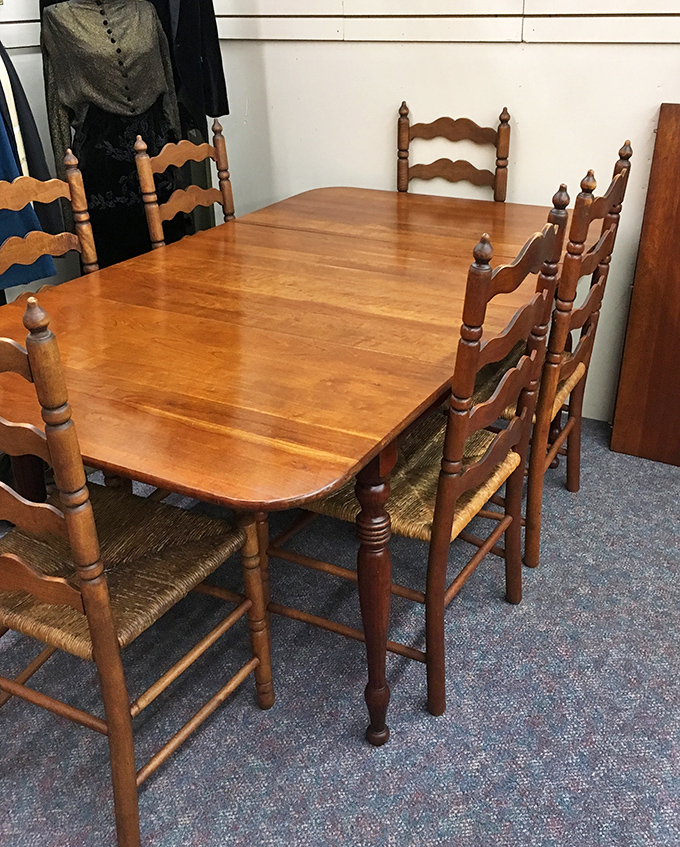 A dining set sturdy enough to survive countless family dinners and heated Thanksgiving debates.