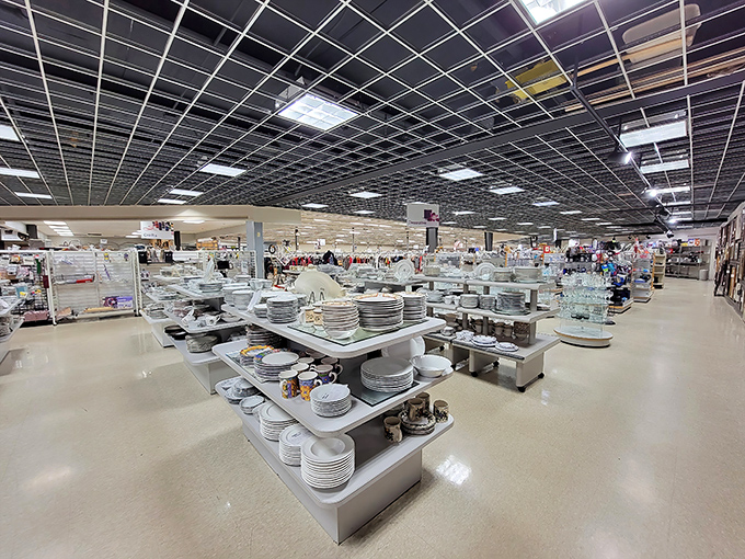 Dish paradise! More patterns and pieces than your grandmother's china cabinet could ever hold, waiting for new homes and dinner parties.